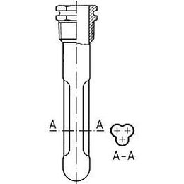 Afriso Profiltauchhülse 67335 TG 1/2 15 x 16 mm, Messing, Schaftlänge L1 100 mm