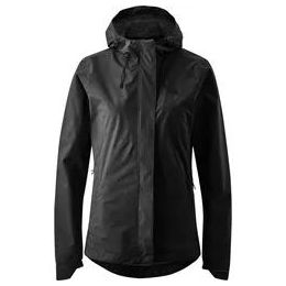 Fahrradjacke Gonso "SAVE JACKET ESSENTIAL W" Gr. 48, schwarz Herren Jacken Damen Regenjacke wind- und wasserdicht, Radjacke mit Kapuze