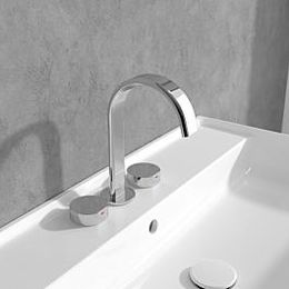 Villeroy & Boch Villeroy und Boch Dawn Dreiloch-Waschtischarmatur TVZ10600500061 ohne Ablaufgarnitur, chrom