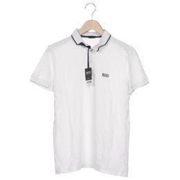 BOSS Green Herren Poloshirt, weiß, Gr. 48