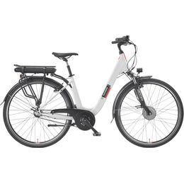 E-Bike Telefunken "Multitalent RC835" E-Bikes Gr. 47, 28 Zoll (71,12 cm), weiß Pedelec, Elektrofahrrad für Herren u. Damen, tiefer Einstieg, Cityrad