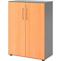 Hammerbacher Aktenschrank 938T3, V938T3/G/6/BS grafit, buche 2 Fachböden 80,0 x 42,0 x 110,0 cm