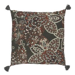 Chic Antique Aix Kissenbezug Paisley mit Quasten, L50/B50 cm, Teracotta