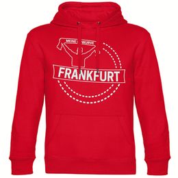 multifanshop® Kapuzen Sweatshirt - Frankfurt - Meine Fankurve - Druck weiß