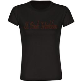 multifanshop Kinder T-Shirt - St. Pauli - St. Pauli Mädchen - Druck braun - Kind