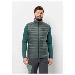 Daunenweste Jack Wolfskin "PILVI DOWN VEST M RDS", Herren, Gr. L (52), grün (hedge, grün), OBERSTOFF: 100% POLYESTER; Futter: 100% POLYESTER; FÜLLUNG: 90% ENTENDAUNEN, 10% FEDER, Westen