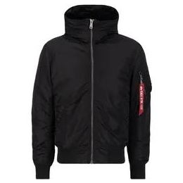 Bomberjacke Alpha Industries "Alpha Industries Men - Bomber Jackets MA-1 Hooded" Gr. L, schwarz Herren Jacken