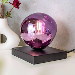 ECO-Light Tischleuchte Canopus, violett, Ø 15 cm, Glas, 1 x E14