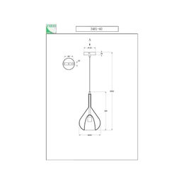 Fabas Luce Hängeleuchte Lila, azurblau, 1-flammig, Glas