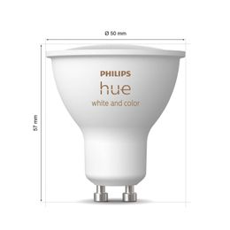 PHILIPS Hue White & Color Ambiance LED GU10 4,2 W, 2er-Pack