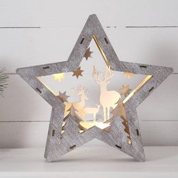 STAR TRADING LED-Dekostern Fauna aus Holz, Höhe 24 cm