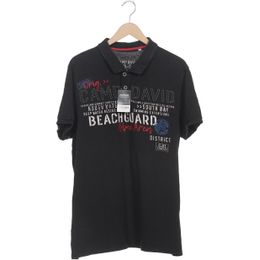 CAMP DAVID Herren Poloshirt, schwarz, Gr. 56