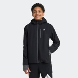 Funktionsjacke adidas Sportswear "J 2in1 JKT" Gr. 128, schwarz (black, grey six) Kinder Jacken