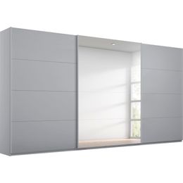 Schwebetürenschrank Rauch "Kleiderschrank Schrank Garderobe TOPSELLER OTELI inkl. Inneneinteilung" Schränke Gr. B/H/T: 360 cm x 210 cm x 62 cm, grau (seidengrau) mit 3 Innenschubladen sowie zusätzlichen Einlegeböden MADE IN GERMANY