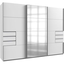 Schwebetürenschrank wimex "Saigon" Schränke Gr. B/H/T: 270 cm x 208 cm x 64 cm, 3 St., weiß (weiß, spiegel) mit Spiegeltür, 3 Türen, 270cm breit