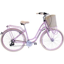 Cityrad FASHION LINE Fahrräder Gr. 48 cm, 28 Zoll (71,12 cm), rosa (hellrosa, hellrosa) für Damen, Kettenschaltung