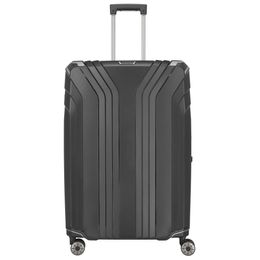 Hartschalen-Trolley Travelite "ELVAA L" Gr. B/H/T: 51 cm x 76 cm x 31 cm 102 l, schwarz Koffer Hartschallenkoffer groß Reisegepäck Reisekoffer TSA Schloss