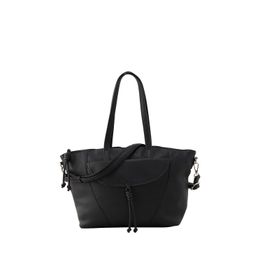 Tom Tailor Damen Malia Shopper, schwarz, Uni, Gr. ONESIZE