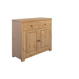 Kommode Home Affaire "Gotland" Sideboards Gr. B/H/T: 102 cm x 89 cm x 40 cm, gebeizt/geölt, 2 St., beige (natur) aus massiver Kiefer, mit 2 Schubladen, FSC, Breite 102 cm