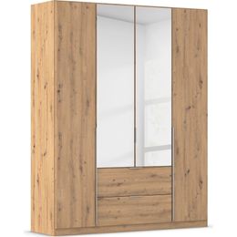 Drehtürenschrank Rauch "Kleiderschrank Schrank Garderobe AGORDO mit Dekor- oder Hochglanzfront" Schränke Gr. B/H/T: 181cm x 229cm x 54cm, 4 St., braun (eiche artisan) mit Außenschubkästen, in 6 Breiten und 2 Höhen MADE IN GERMANY