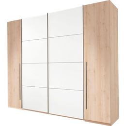 Schwebetürenschrank Schlafkontor "Match" Schränke Gr. B/H/T: 270cm x 225cm x 61cm, 4 St., weiß (edelbuchefarben-weiß) mit Dreh- und Schwebetüren