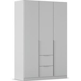 Drehtürenschrank Rauch "Kleiderschrank Schrank Garderobe AGORDO mit Dekor- oder Hochglanzfront" Schränke Gr. B/H/T: 136 cm x 210 cm x 54 cm, 3 St., grau (seidengrau) mit Außenschubkästen, in 6 Breiten und 2 Höhen MADE IN GERMANY