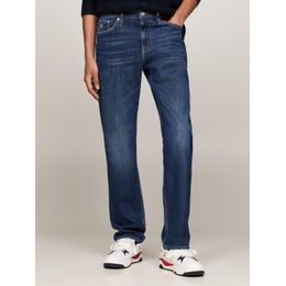 Regular-fit-Jeans Tommy Jeans "RYAN RGLR STRGHT" Gr. 31, Länge 34, blau (denim dark1) Herren Jeans mit Logoprägung