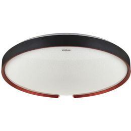 Licht-Erlebnisse Led Deckenleuchte Metall IP44 4200 k neutralweiß 1690 lm ø 39,5 cm Schwarz Rot rund Deckenlampe