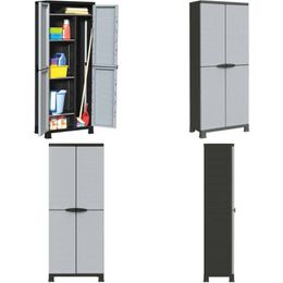 vidaXL - Kunststoffschrank 68x39x171,5 cm - Schrank - Schränke - Home & Living - Grau