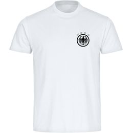 multifanshop® Herren T-Shirt - Deutschland - Adler Retro - Druck schwarz