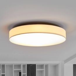 LINDBY LED-Stoffdeckenlampe Saira, 50 cm, weiß