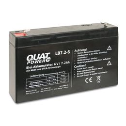 QUATPower Blei-Akkumulator LB7.2-6, 6 V-/7,2 Ah