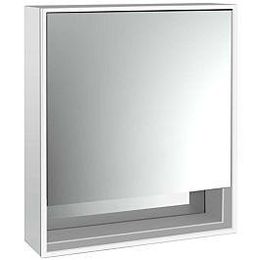 Emco Loft Aufputz-Lichtspiegelschrank 979805202 600x733mm, mit Unterfach, LED, Anschlag rechts, aluminium/Spiegel