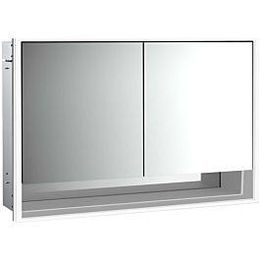 Emco Loft Unterputz-Lichtspiegelschrank 979805219 1200x733mm, mit Unterfach, LED, 2-türig, aluminium/Spiegel