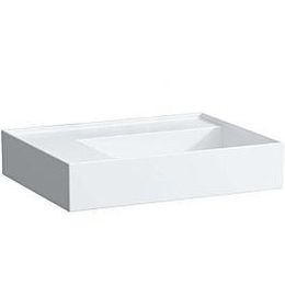 Laufen Kartell Waschtisch 8103350001121, 60x46cm, weiß, Ablage links, ohne Hahnloch, Saphirkeramik