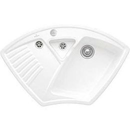 Villeroy & Boch Villeroy und Boch Eckspüle 672902KG Ablaufgarnitur, Exzenterbetätigung, Resteschale, Snow White