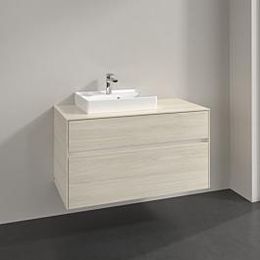 Villeroy & Boch Villeroy und Boch Collaro Waschtischunterschrank C014B0AA 100x54,8x50cm, Waschtisch links, LED-Beleuchtung 7,3 W, white oak