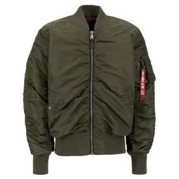 Bomberjacke Alpha Industries "Alpha Industries Men - Bomber Jackets MA-1 OS Puckered" Gr. XL, grün (schwarz olive) Herren Jacken