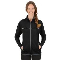 Trainingsjacke TRIGEMA "TRIGEMA Praktische Sportjacke aus Microfaser" Gr. S, schwarz Damen Jacken