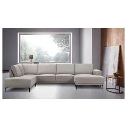 Wohnlandschaft Places of Style "Oland" Sofas Gr. B/H/T: 345 cm x 85 cm x 210 cm, Webstoff, Ottomane links, beige XXL, im zeitlosem Design und hochwertiger Verabeitung