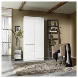 Drehtürenschrank Rauch "Kleiderschrank Schrank Garderobe Wäscheschrank NIDDA mit moderner" Schränke Gr. B/H/T: 91cm x 197cm x 54cm, 2 St., weiß Drehtürenschrank Schränke griffloser Front sowie Push-to-Open Funktion MADE IN GERMANY