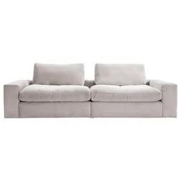 Big-Sofa Alina "Sandy" Sofas Gr. B/T: 296cm x 123cm, Cord GCT, grau (platingrau gct 49) 296 cm breit und 123 tief, in modernem Cordstoff