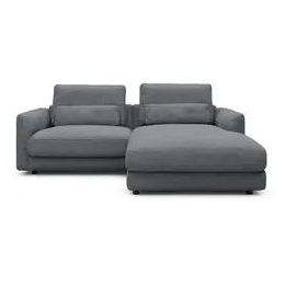 Ecksofa TENKSOM "Polsterecke, L-Form, Eckcouch, mit Federkern, inkl. Kissen" Sofas Gr. B/H/T: 225cm x 68cm x 171cm, Polyester, grau (hellgrau) legerer Sitzkomfort zum Entspannen und Verweilen