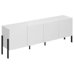 Kommode Inosign "Jukon,Breite 200 cm, moderne grifflose Kommode,4 Türen" Sideboards Gr. B/H/T: 200cm x 70cm x 40cm, weiss matt, weiß (weiss matt) Sideboard, Anrichte viel Stauraum, push-to-open-Funktion