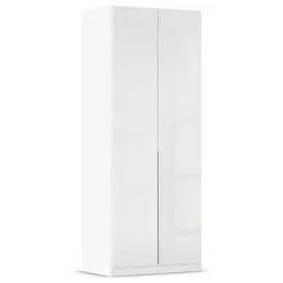 Drehtürenschrank Rauch "Kleiderschrank Schrank Garderobe AGORDO mit Dekor- oder Hochglanzfront" Schränke Gr. B/H/T: 91cm x 229cm x 54cm, 2 St., weiß (alpinweiß/hochglanz weiß) durchdachte Innenausstattung, in 6 Breiten und 2 Höhen MADE IN GERMANY