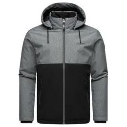 Outdoorjacke Ragwear "Roens" Gr. L (52), grau (dunkelgrau) Herren Jacken Stylische Übergangsjacke mit abnehmbarer Kapuze