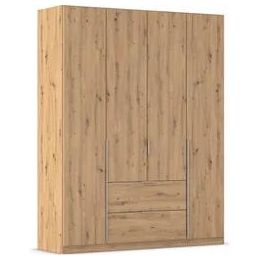 Drehtürenschrank Rauch "Kleiderschrank Schrank Garderobe AGORDO mit Dekor- oder Hochglanzfront" Schränke Gr. B/H/T: 181cm x 229cm x 54cm, 4 St., braun (eiche artisan) mit Außenschubkästen, in 6 Breiten und 2 Höhen MADE IN GERMANY