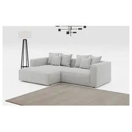 Ecksofa Inosign "L-Form" Sofas Gr. B/H: 284cm x 72cm, Flachgewebe LEINENOPTIK, Recamiere links, grau (light grey)