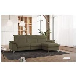 Sit & More Ecksofa SIT & MORE "Astoria L-Form" Sofas Gr. B/H/T: 260cm x 91cm x 175cm, Microfaser, Recamiere rechts, ohne Kopfteilverstellung-ohne Armlehnfunktion-ohne Relaxfunktion motorisch im Sofa 2,5-sitzig-ohne Relaxfunktion motorisch in Recamiere, grün (olive) wahlweise mit motorischer Relaxfunktion