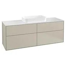 Villeroy & Boch Villeroy und Boch Finion Waschtischunterschrank F32100HH 160x60,3cm, Abdeckplatte white matt, Sand Matt Lacquer